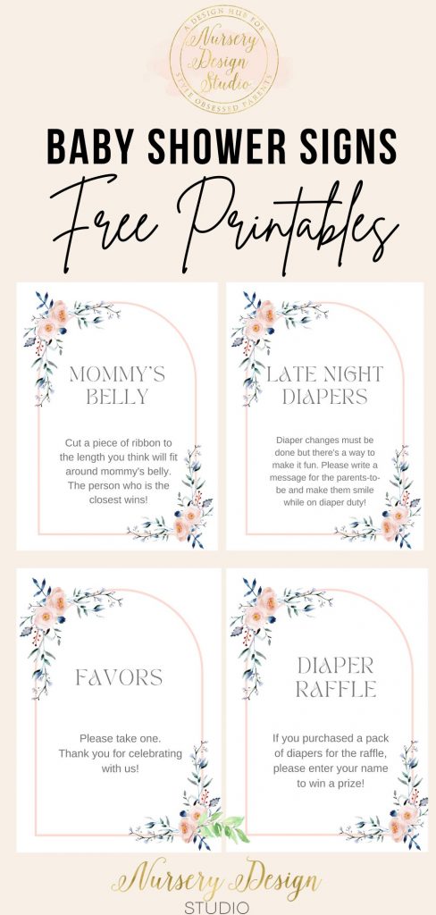 FREE BABY SHOWER SIGNS- FREE PRINTABLES | Nursery Design Studio